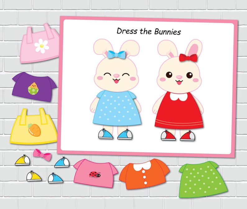 Bunny Dress up Printabe Activity. Spring Printables. Toddler File ...