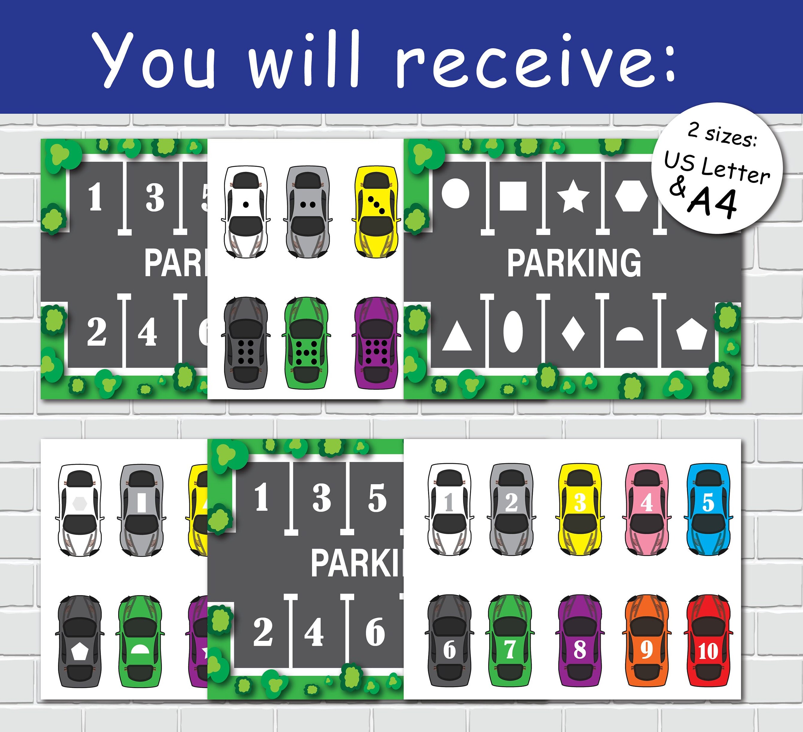 Parking Cars Busy Book Pages Toddler Learning Binder Preschool - Etsy