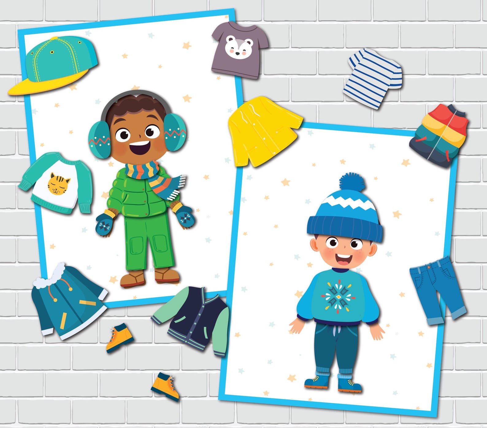 Dress up Printable Activity Four Seasons File Folder Games Toddler ...