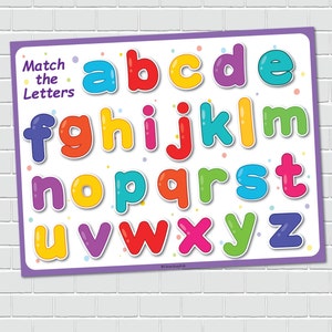 Alphabet Matching Activity, Lowercase Letters, ABC Busy Book Page ...