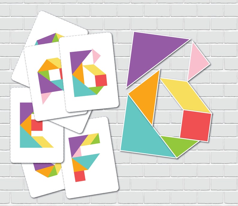 Alphabet Tangrams, ABC Puzzle for Preschool and Kindergarten ...