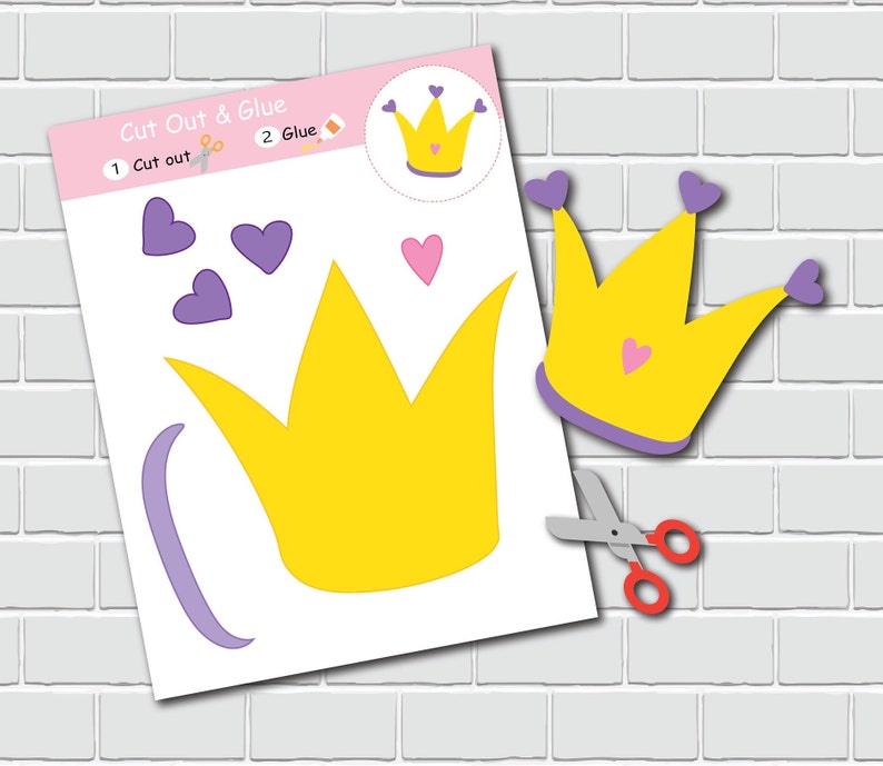 Unicorns Cut Out and Glue Activity for Kids. Preschool Cutting Practice ...