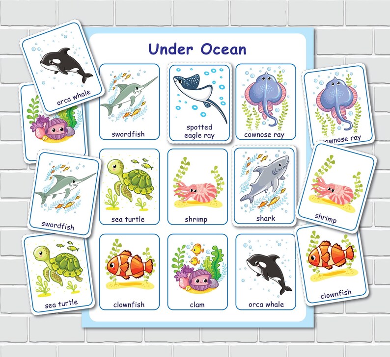 Ocean Animals Busy Book Pages Matching Activity Toddler - Etsy