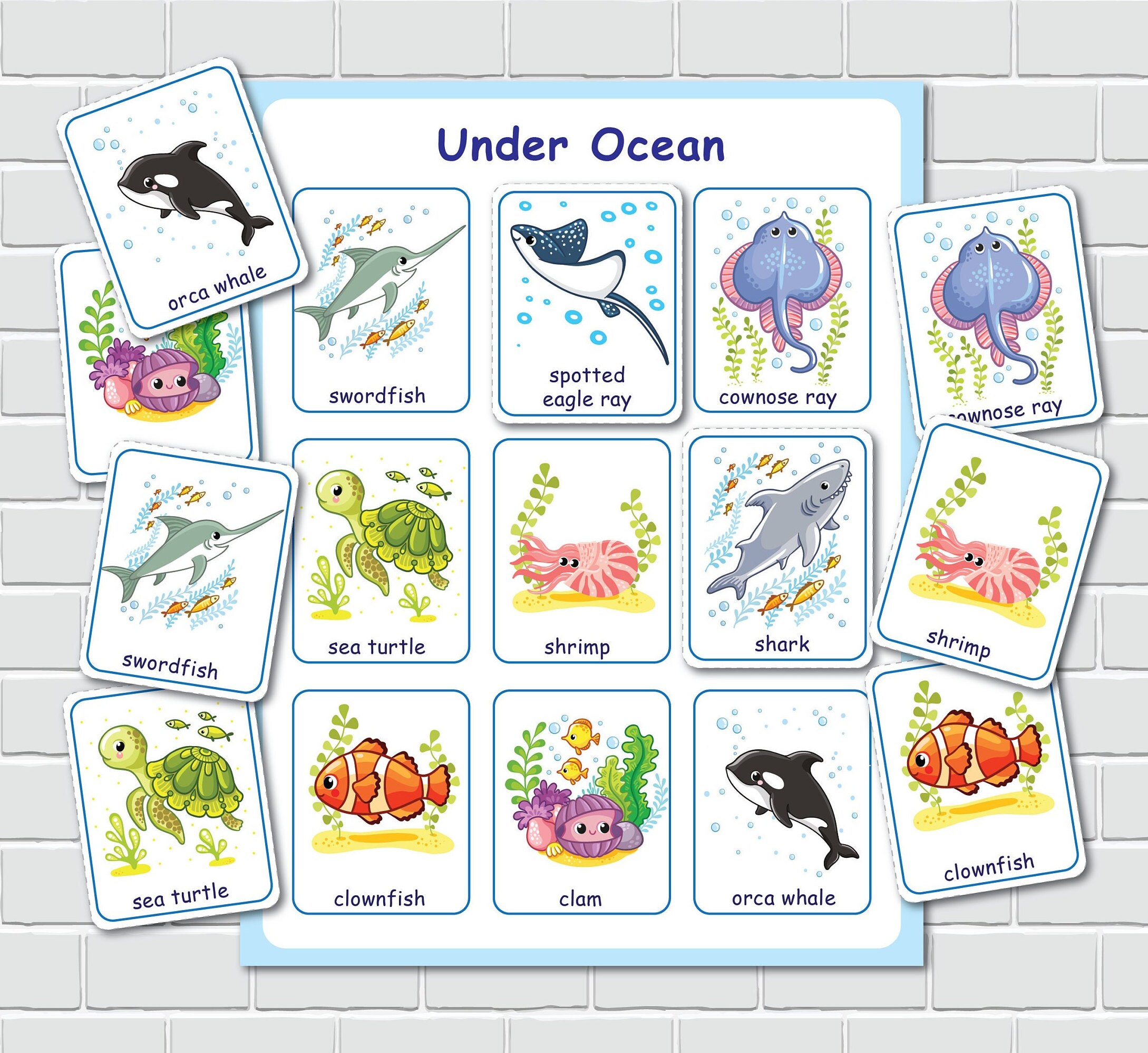 Ocean Animals Busy Book Pages Matching Activity Toddler - Etsy