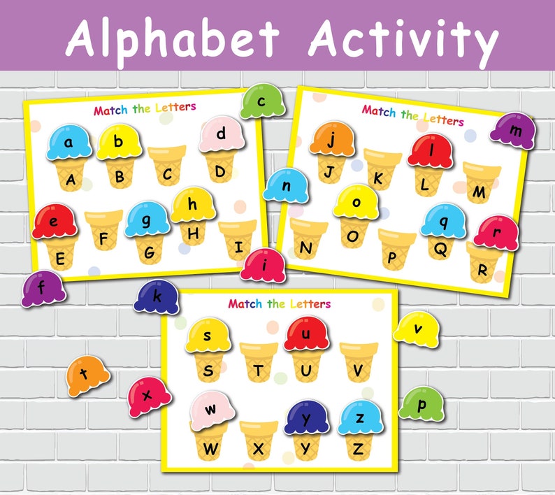 ABC Learning Busy Book Pages Alphabet Printable Activity - Etsy