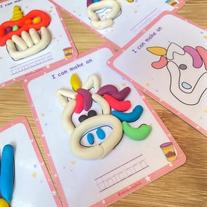 Unicorn Play Doh Mats, Printable Play Dough, Toddler Activities ...