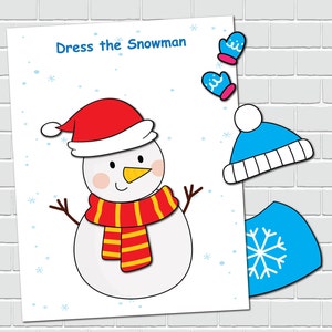 Snowman Dress up Printabe Activity. Preschool Printable Worksheets ...