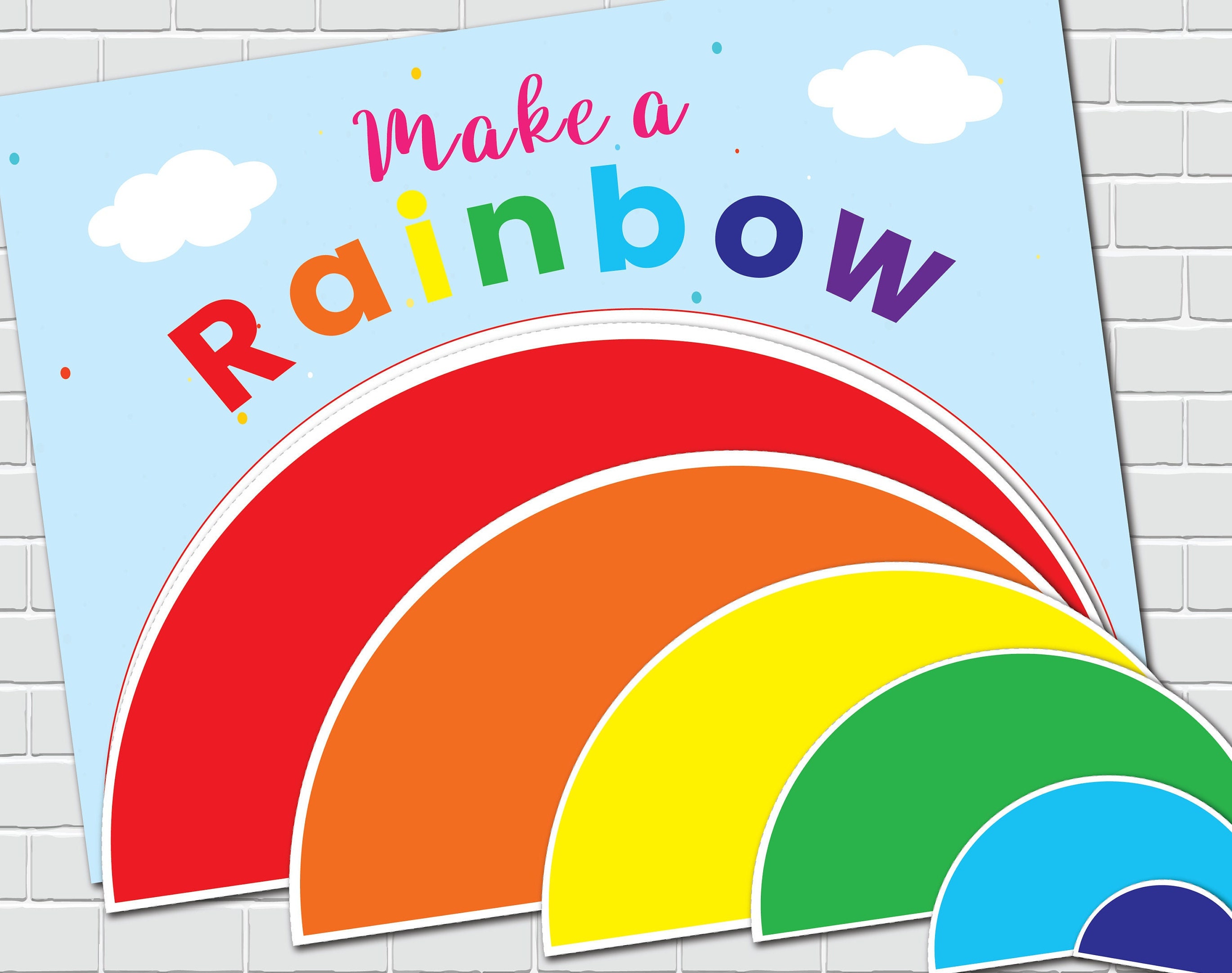 Rainbow Printable Activity for Toddlers and Preschool Busy - Etsy Canada