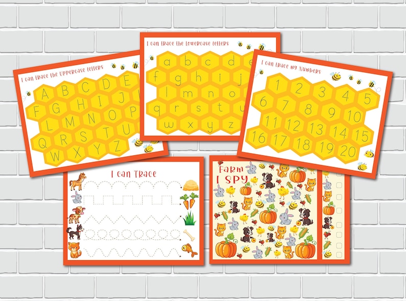 Farm Busy Book, Toddler Quiet Book, Preschool Learning Binder, Farm ...