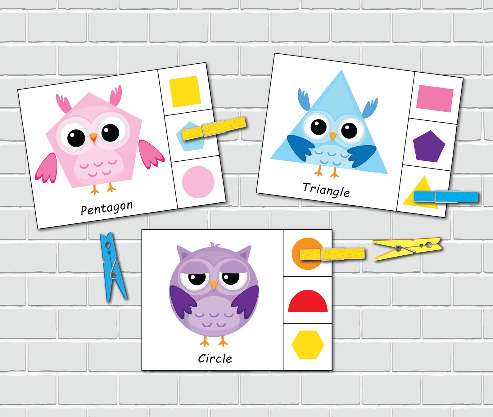 2D Shapes Clip Cards, Shapes Busy Book, File Folder Games, Special ...