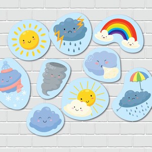 Weather Matching Activity, Toddler Busy Book Page, Learning Binder ...