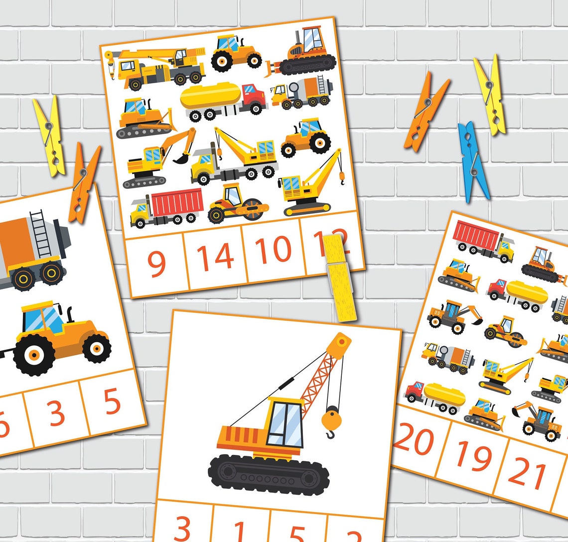 Busy Book Bundle Construction Theme Toddler Learning Binder - Etsy