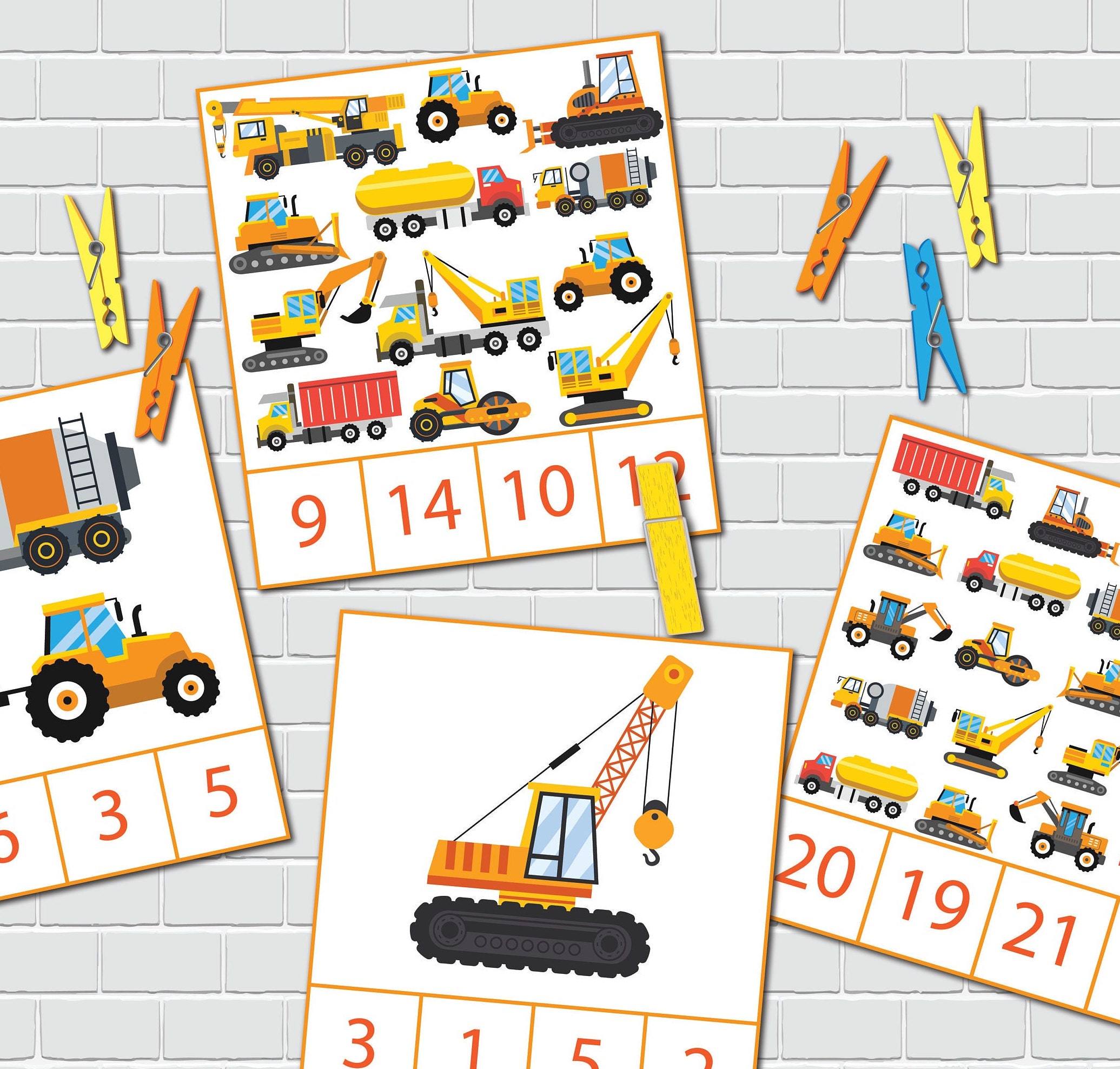 Busy Book Bundle Construction Theme Toddler Learning Binder - Etsy