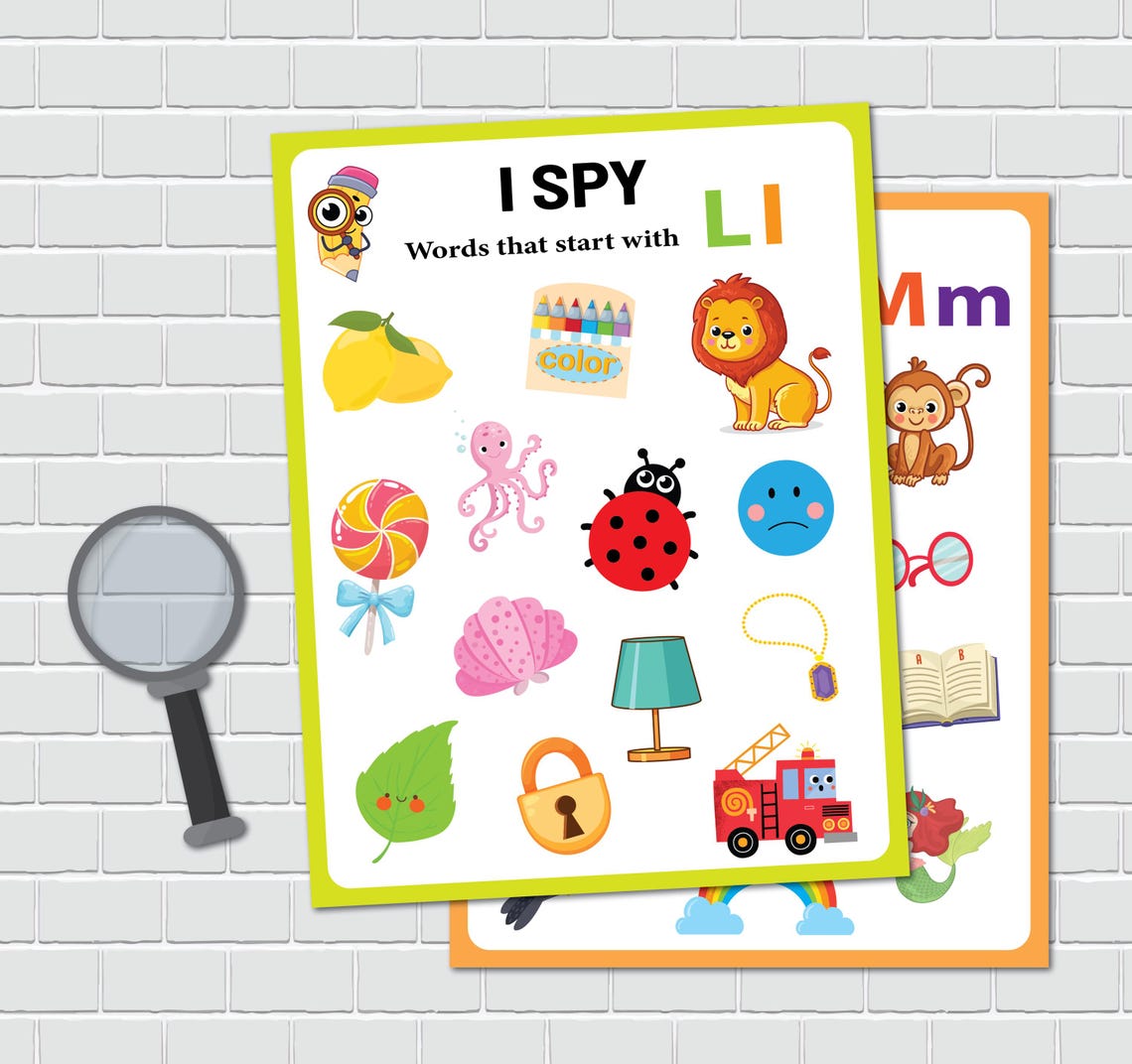 ABC I Spy Printable Activity for Kids, Alphabet Look and Find Game ...
