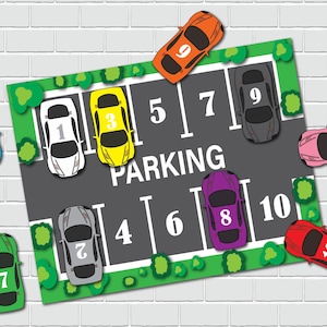 Parking Cars Busy Book Pages Toddler Learning Binder Preschool Matching ...