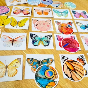 Butterfly Pattern Matching Cards, Montessori Materials, Preschool ...