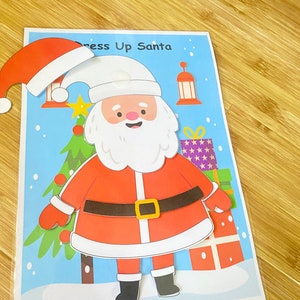 Build a Santa Activity. Christmas Paper Doll. Pretend Play Winter ...