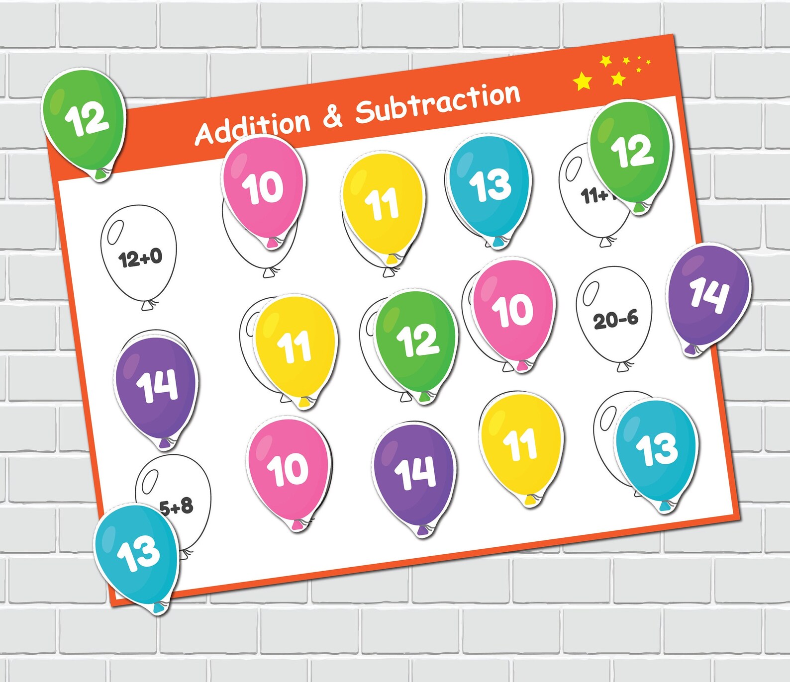 Preschool Math Activities Addition and Subtraction Practice for ...