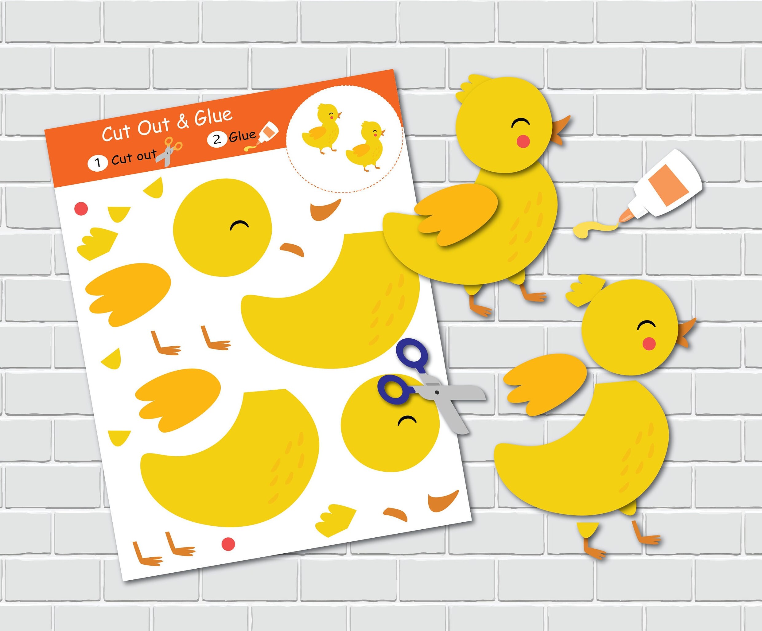 Farm Cut Out and Glue Crafts for Kids. Scissors Skills Activity. Fine ...