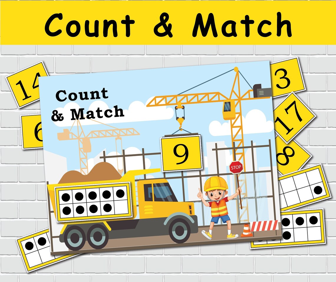 Counting Construction Activity Preschool Math Busy Book - Etsy