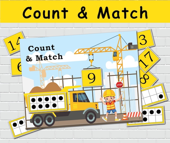 Counting Construction Activity Preschool Math Busy Book - Etsy