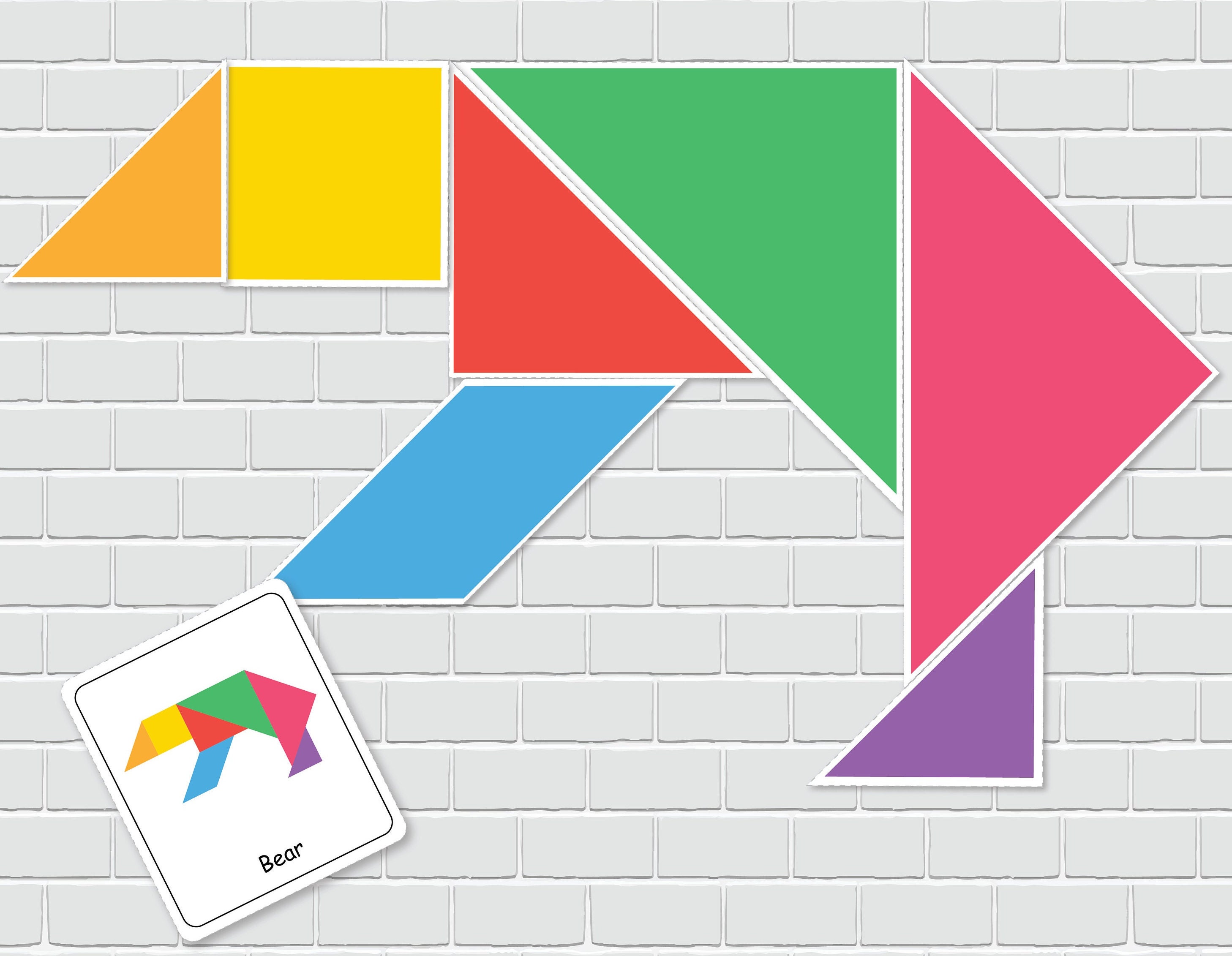 Printable Tangrams Puzzle Activity for Preschool and Kindergarten ...