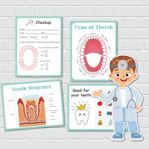 Dentist Dramatic Play, Dental Office Pretend Play, Printable Dramatic ...