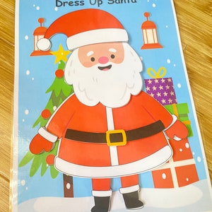 Build a Santa Activity. Christmas Paper Doll. Pretend Play Winter ...