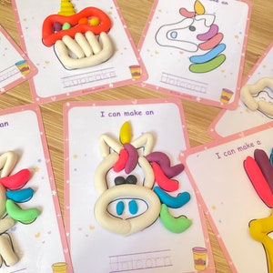 Unicorn Play Doh Mats, Printable Play Dough, Toddler Activities ...