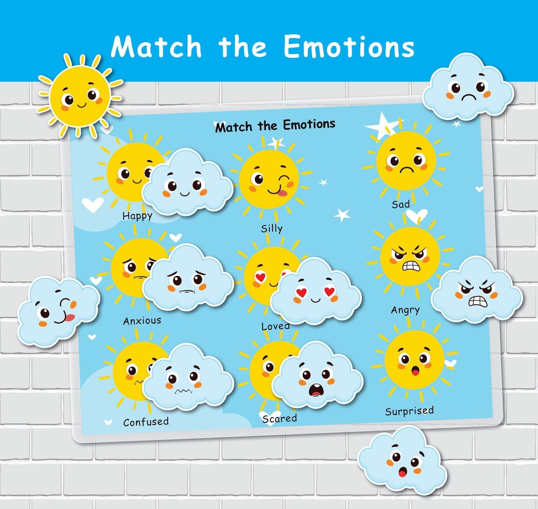 Emotions and Feelings Matching Activity for Kids, Autism Activities ...