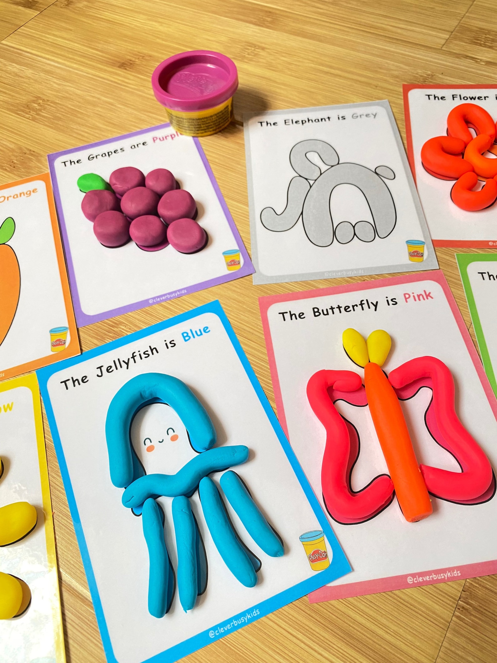 Colors Play Doh Mats Kids Printable Play Dough Montessori - Etsy