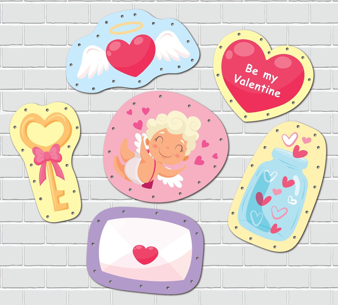 St. Valentine's Lacing Cards Preschool Fine Motor Skill - Etsy