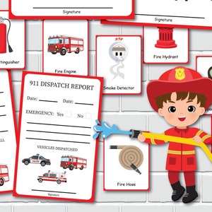 Fire Station Pretend Play, Printable Firefighter Dramatic Play ...