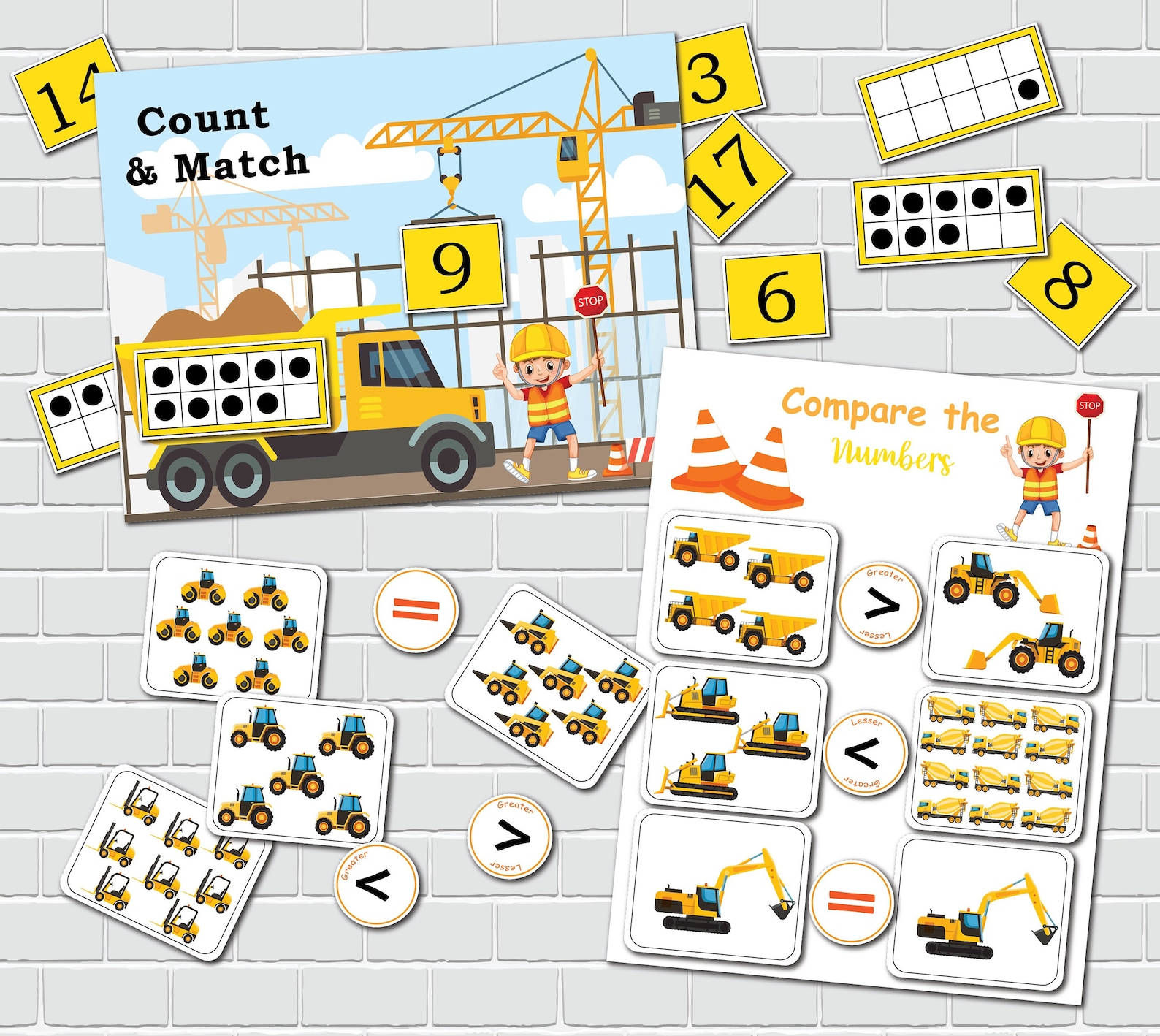 Busy Book Bundle Construction Theme Toddler Learning Binder - Etsy