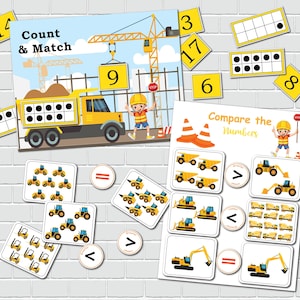 Busy Book Bundle, Construction Theme, Toddler Learning Binder ...