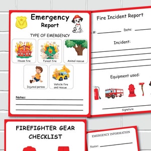 Fire Station Pretend Play, Printable Firefighter Dramatic Play ...