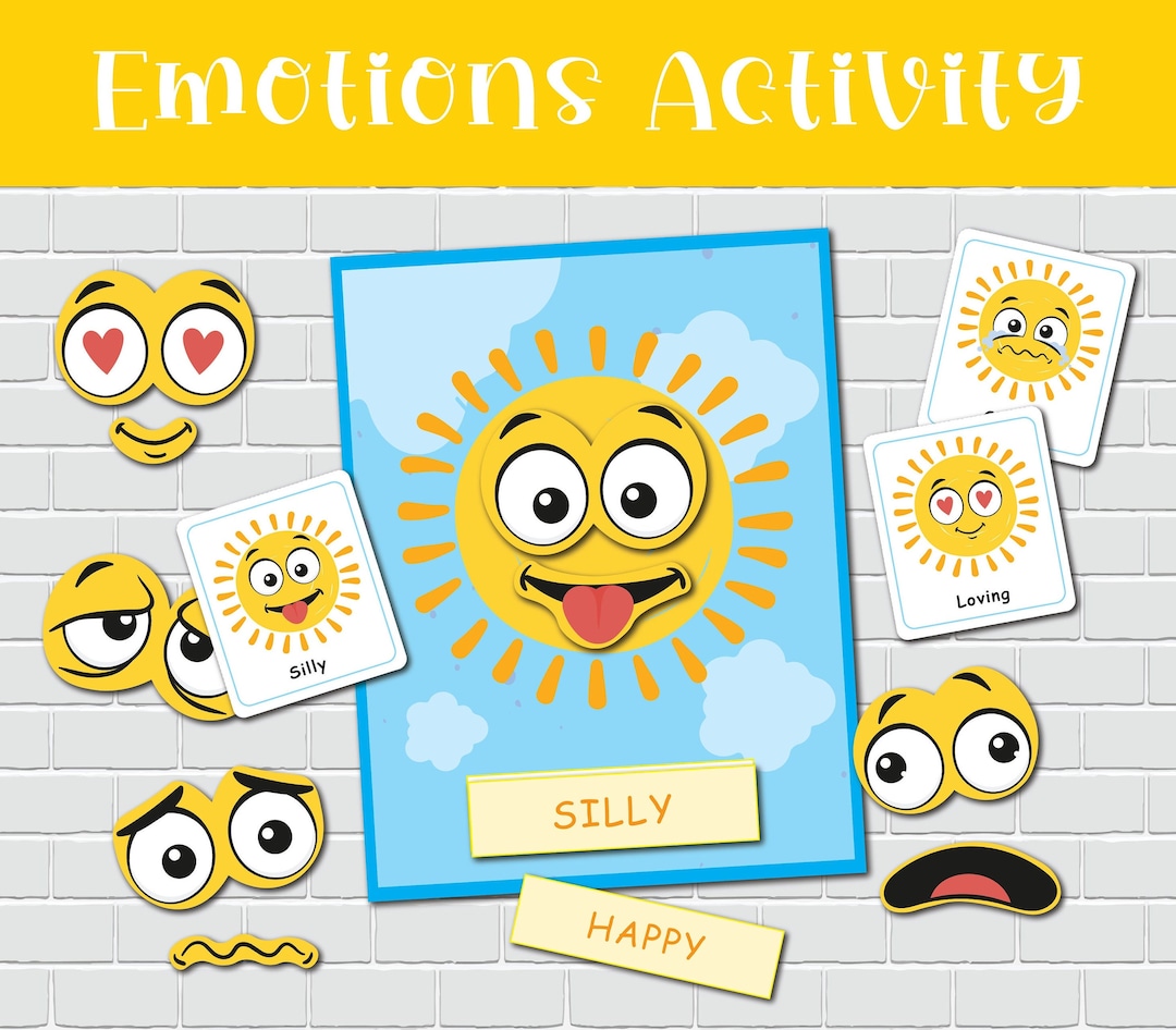 Emotions Activity for Kids, Toddler Feelings, Emotions Matching ...