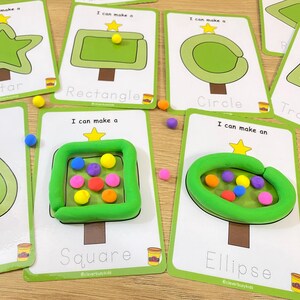 Christmas Tree Shapes Play Dough Mats, Printable Play Doh, Toddler ...