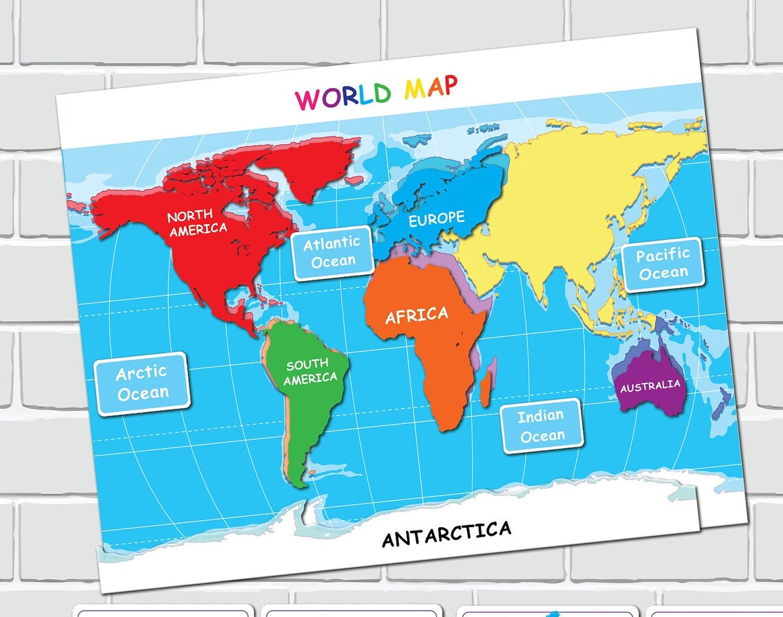 Continents Learning Binder Preschool Worksheets Homeschool - Etsy