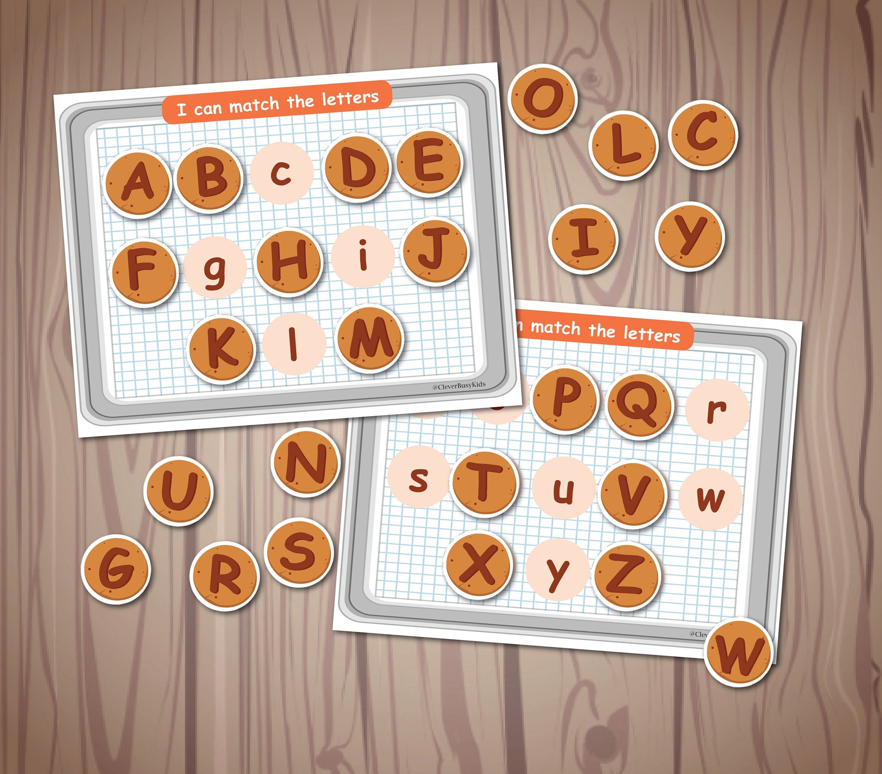 Cookie Alphabet Matching Activity for Kids, Letter Recognition, Pre-k ...