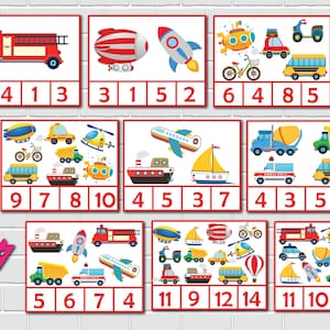 Vehicles Busy Book Preschool Learning Binder Toddler Quiet Book Cars ...