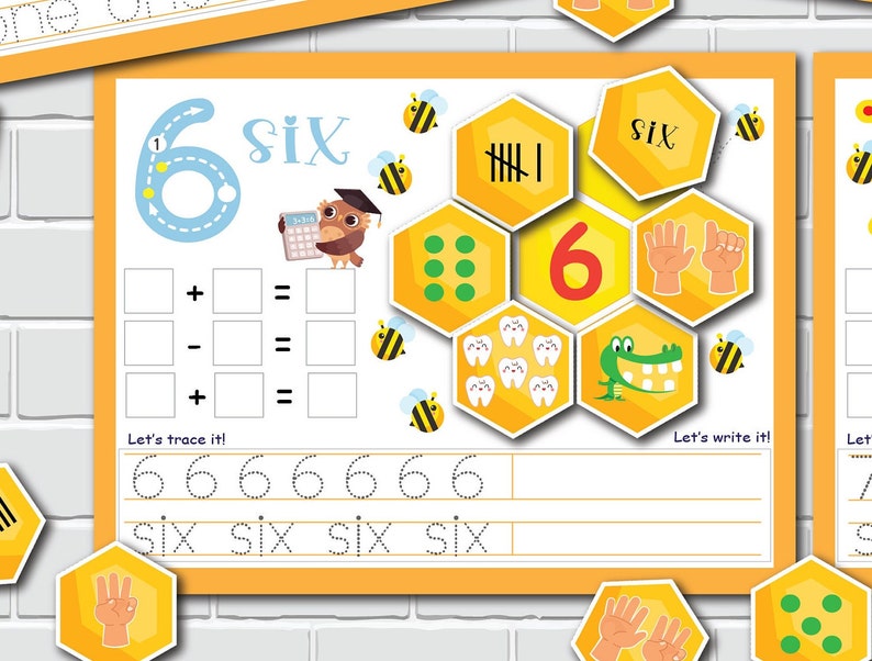 Counting Activity Math Busy Book Pages Preschool Learning - Etsy