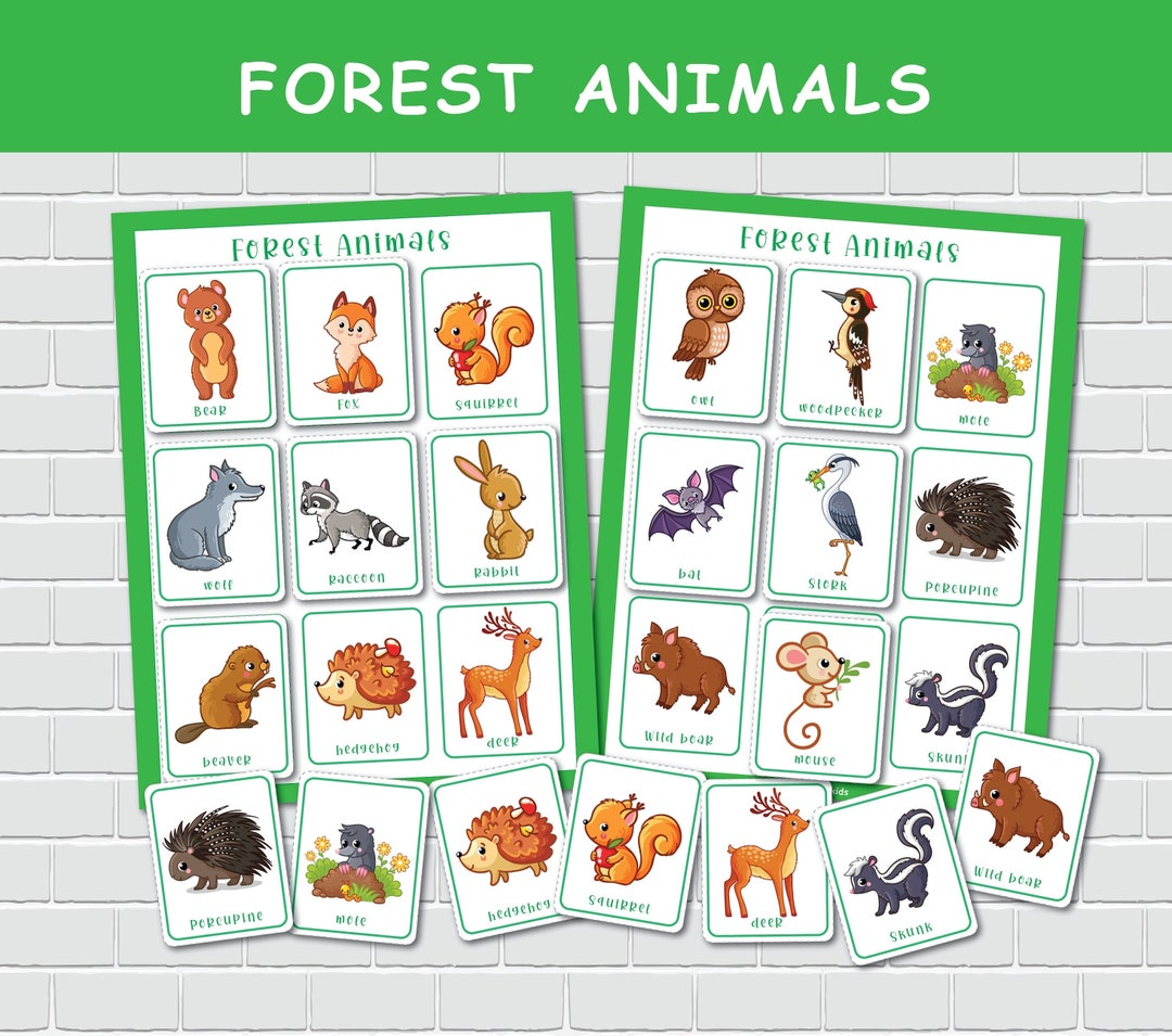 Forest Animals Busy Book Pages, Toddler Quiet Time Activity, Preschool ...