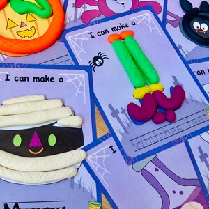 Halloween Play Dough Mats, Printable Play Doh, Preschool Activities ...