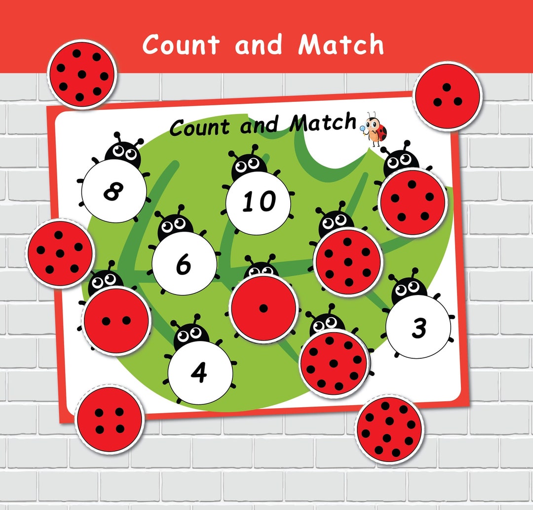 Ladybug Matching Activities, Preschool Math, Toddler Busy Book ...