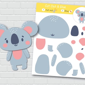 Cut Out and Glue Crafts for Kids. Scissors Skills Activity. Fine Motor ...