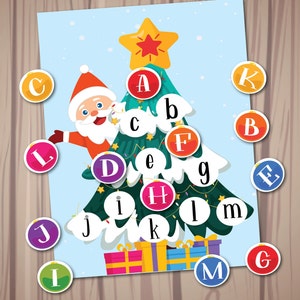 Alphabet Matching Activity, Christmas Busy Book Pages, Prechool ABC ...