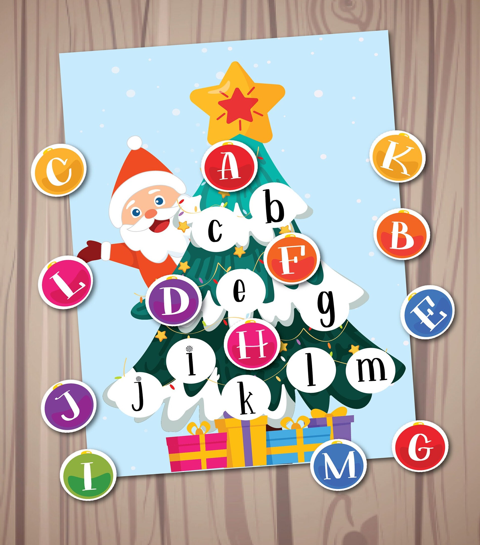 Alphabet Matching Activity Christmas Busy Book Pages - Etsy