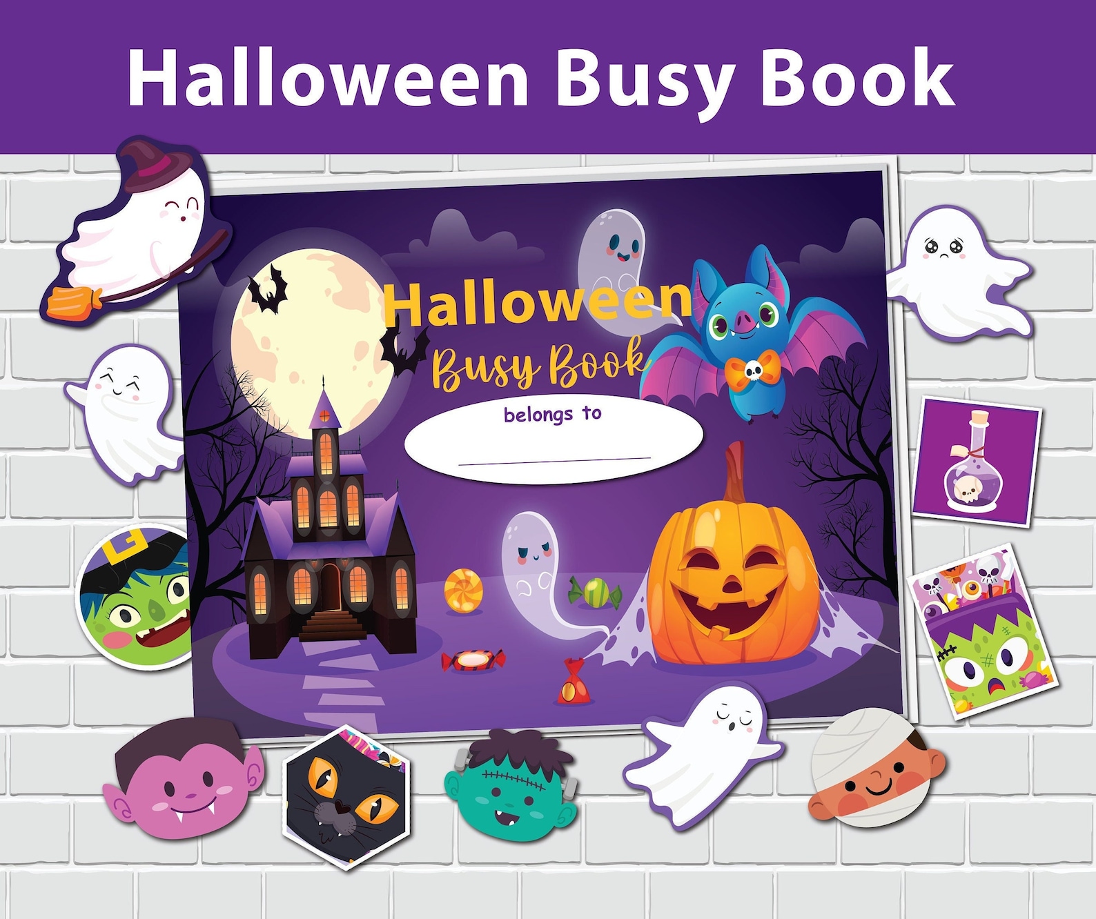 Halloween Busy Book, Toddler Learning Binder, Autumn Printable ...