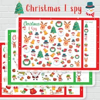 Christmas I Spy Activity; Printable Christmas Games for Kids; Winter I ...